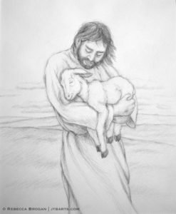 Resting in The Arms of The Good Shepherd – John The Baptist Artworks